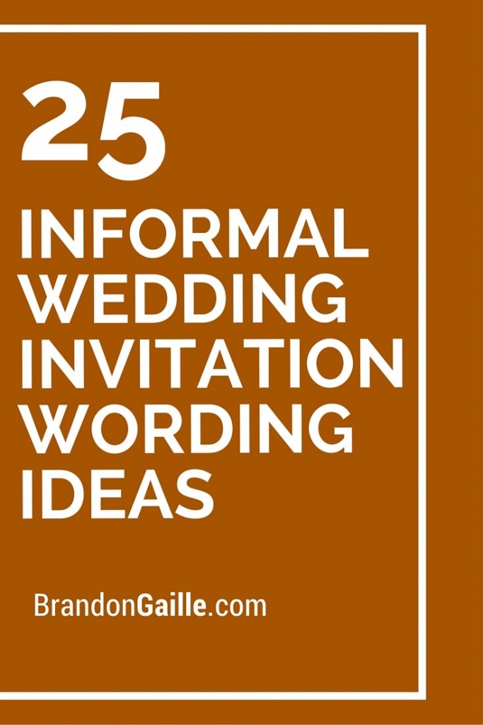 25 Informal Wedding Invitation Wording Ideas | Cetak Online Bandung